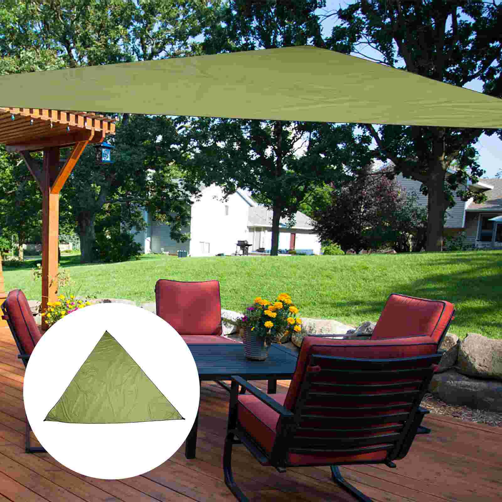 1 Set Outdoor Sun Shade Sail Triangle Canopy Tent ... – Grandado