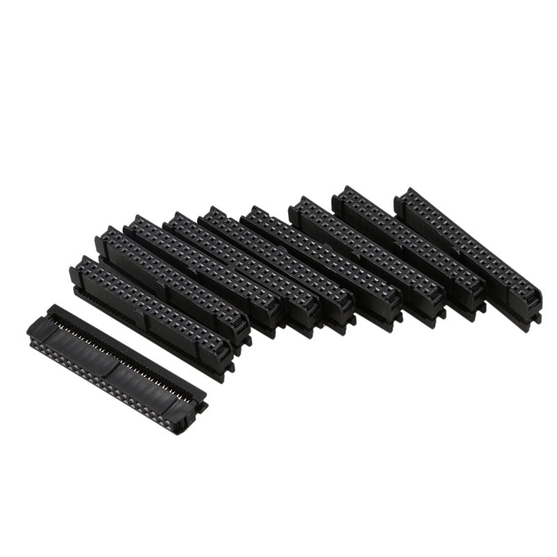 10 Pcs Black Dual Row 40 Pin IDC Socket Connector ... – Grandado