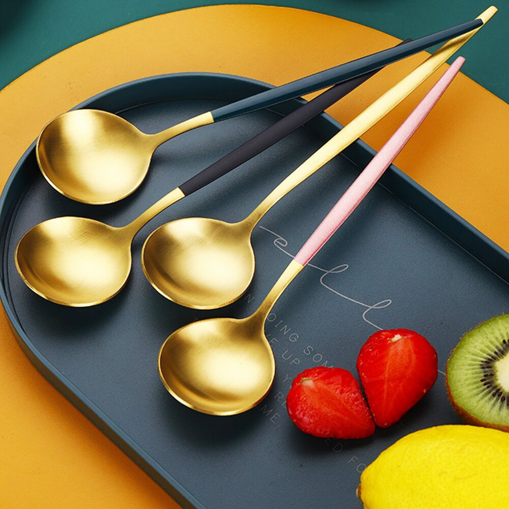 4 Pcs Coffee Spoons 304 Stainless Steel Matte Ice ... – Grandado