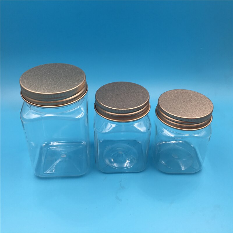 20 pcs 250 500 g Empty Transparent Square Plastic ... – Grandado