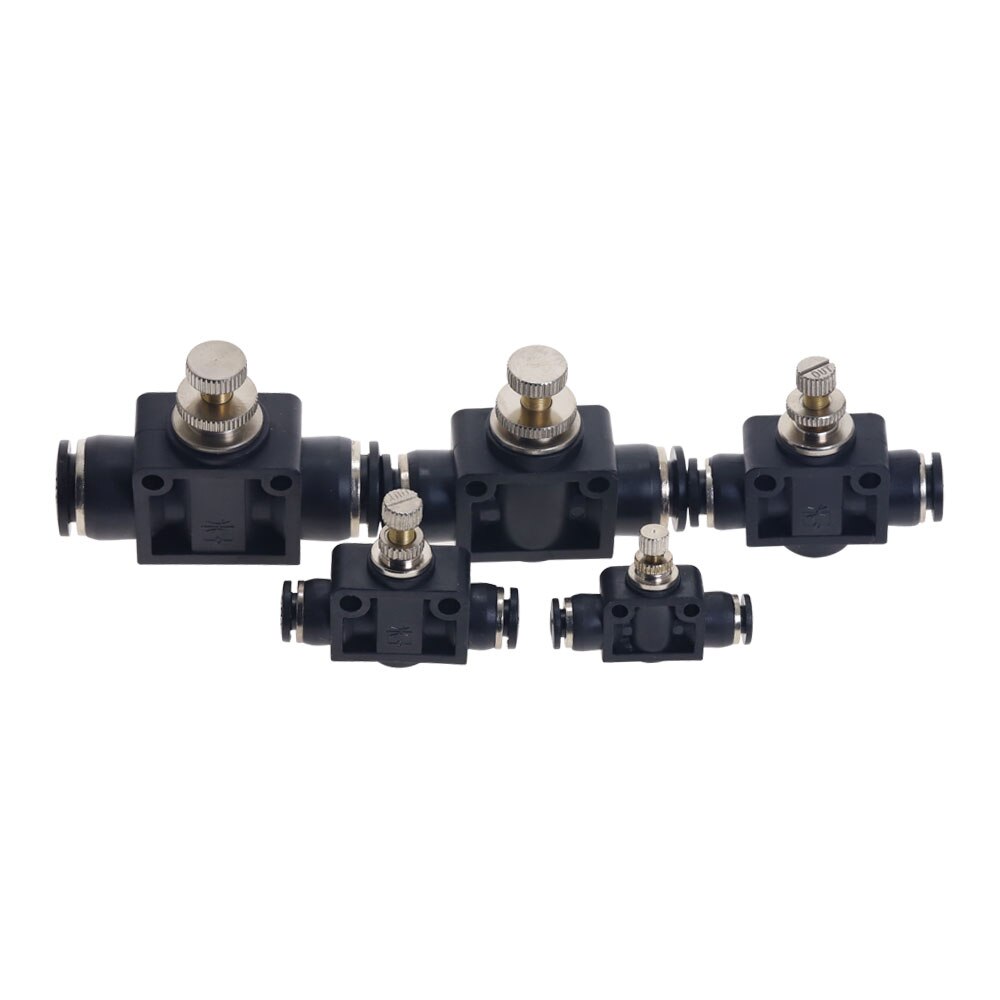 5PCS Black High 4mm Flow control valve Pneumatic F... – Grandado