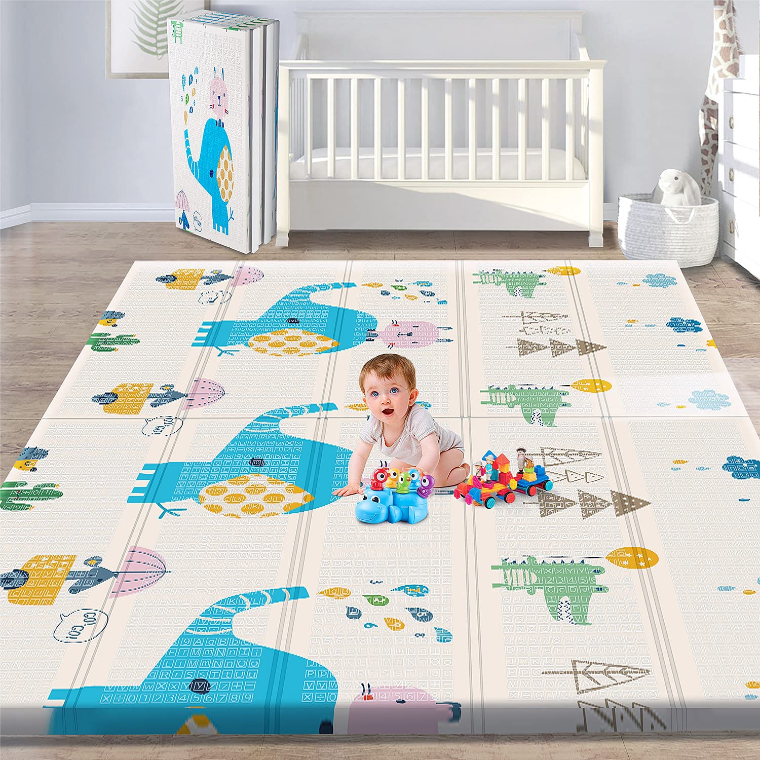 Mat Foldable Crawling Carpet Kid Game Activity Rug... – Grandado