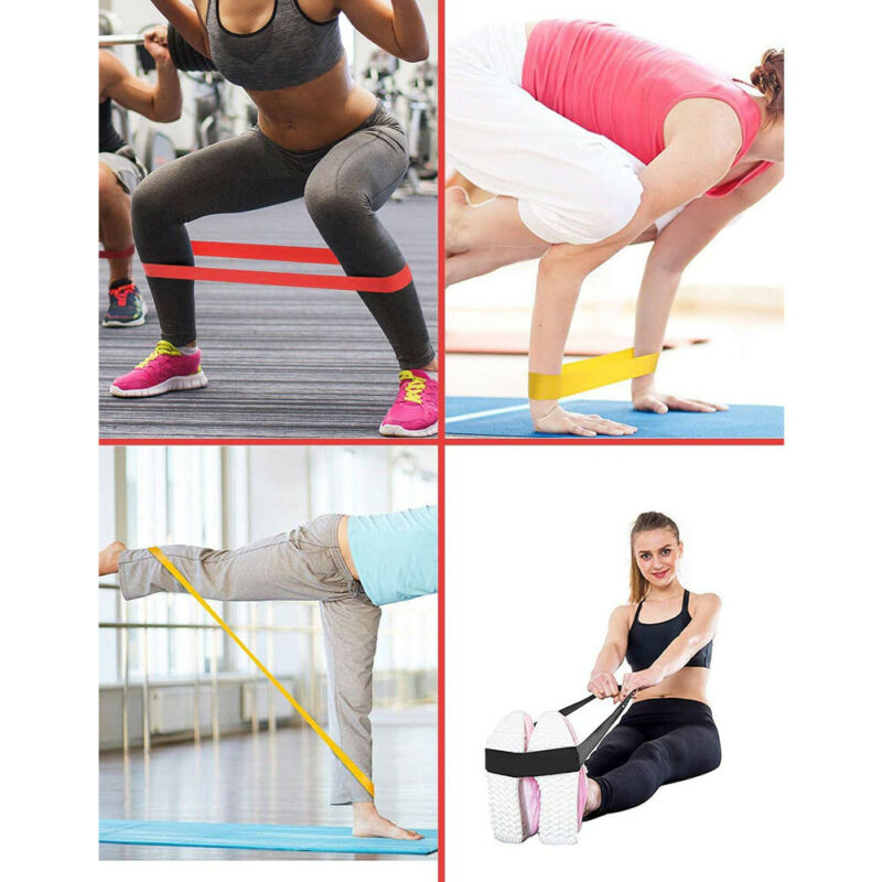 5 Pack Yoga Exercise Tension Band Belt Rubber Stre... – Grandado