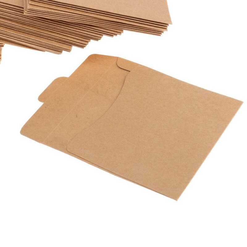 Pack of 50 CD DVD Sleeves Disc Paper Bags – Vicedeal