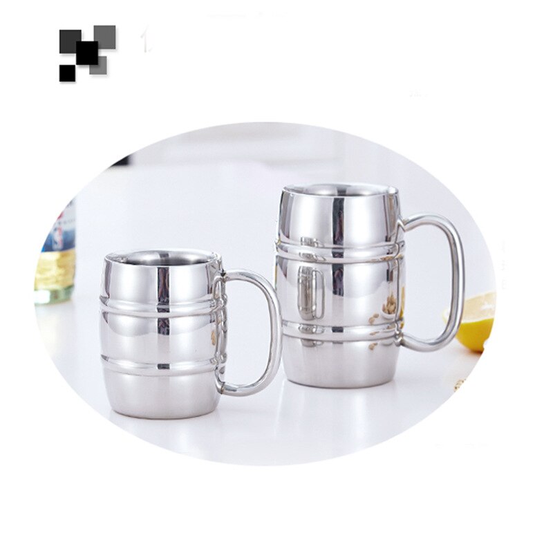 Barrel Form Edelstahl Bier Becher Doppelwandige Ca... – Vicedeal