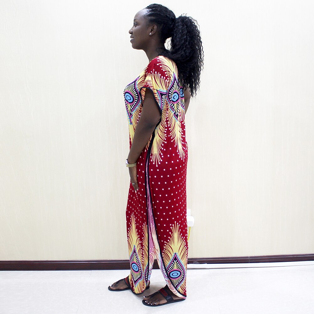 African Dashiki Traditional Print Maroon Color Sho... – Grandado