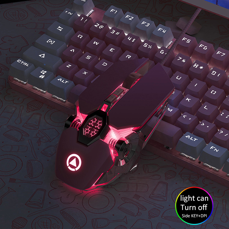 Wired Gaming Pink Mouse Mute RGB Gamer USB 7 Butto... – Vicedeal