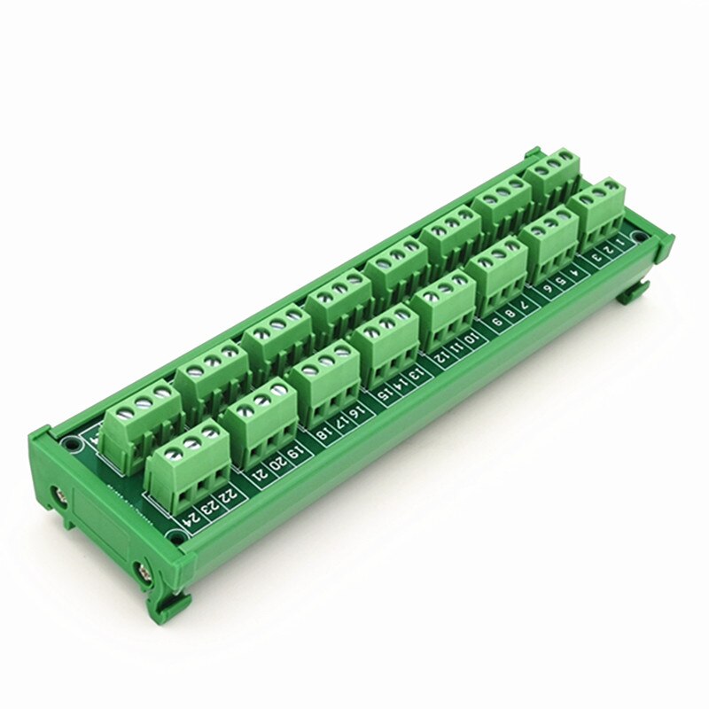 WELL LONG DIN Rail Mount Green Terminal 24A/400V 8... – Grandado