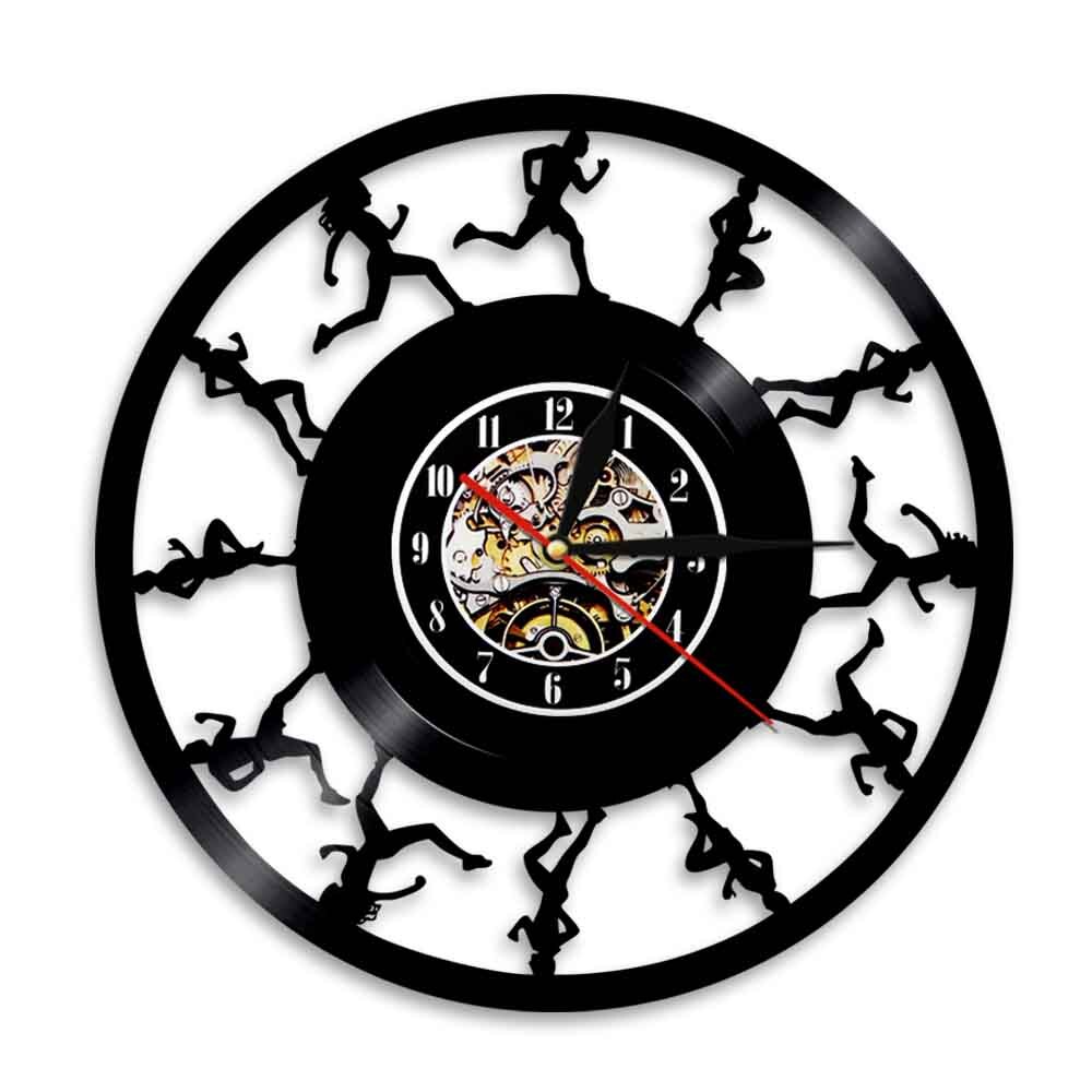 Marathon Runners Silhouette Wall Lamp Sport Run At... – Grandado