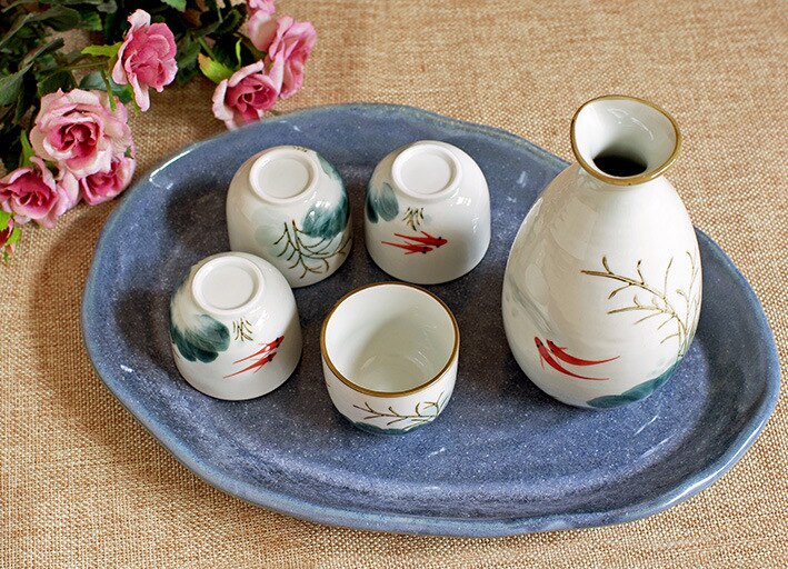 Goldfish watering wine set Japanese high temperatu... – Grandado