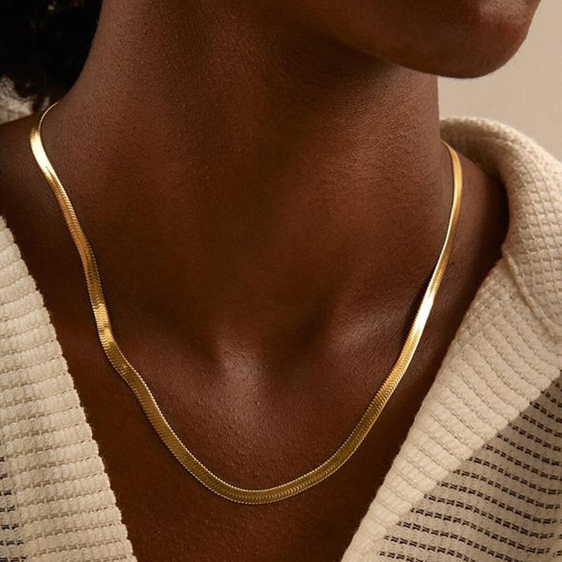 Chunky Chain Necklace Women Simple Toggle Clasp St... – Grandado