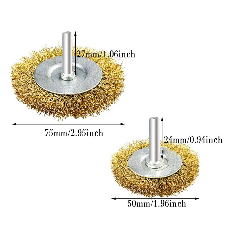 9 Packs Wire Drill Brush Sets,9 Sizes Brass Coated... – Vicedeal