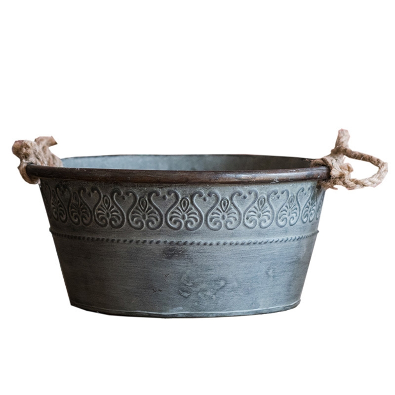 Pot de fleurs en fer rustique Vintage, Pot de fleu... – Grandado
