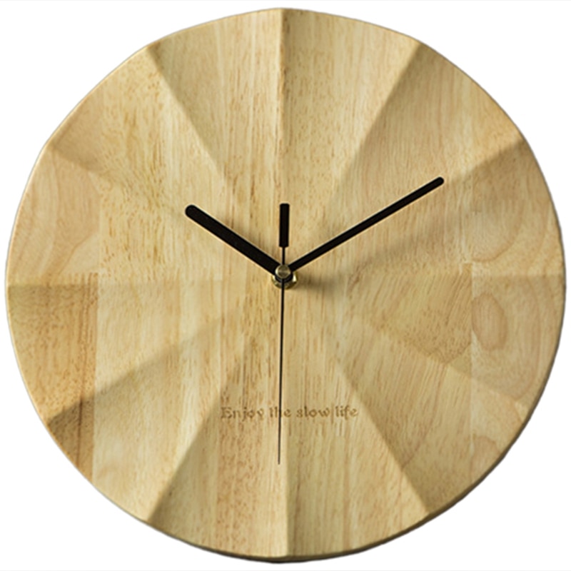 Retro Simple Wood Wall Clock Nordic Living Room De... – Grandado