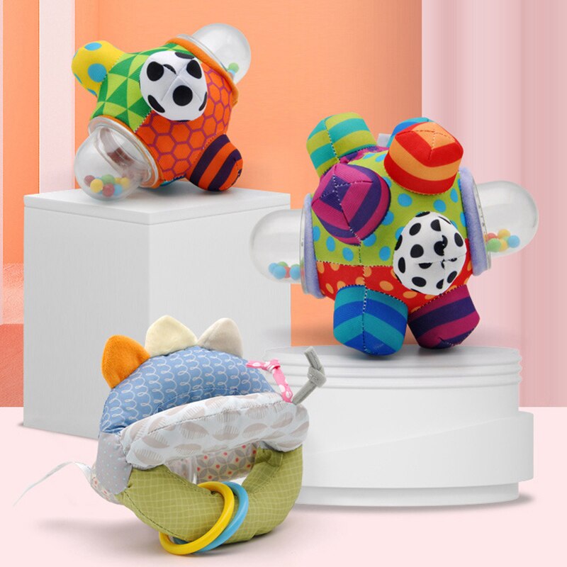 Infant Hand Grasp Ball Toy Baby Rattle Learning Ri... – Grandado