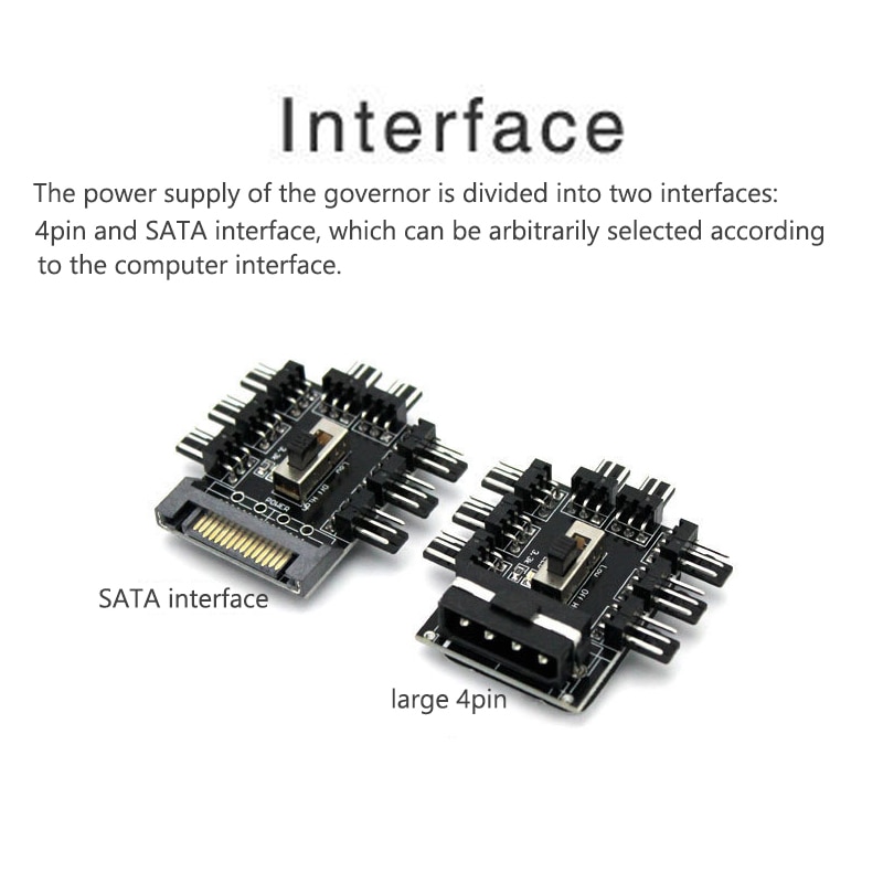 Fan Hub 1 to 8 3Pin Pwm Sata Molex Splitter PC Min... – Grandado