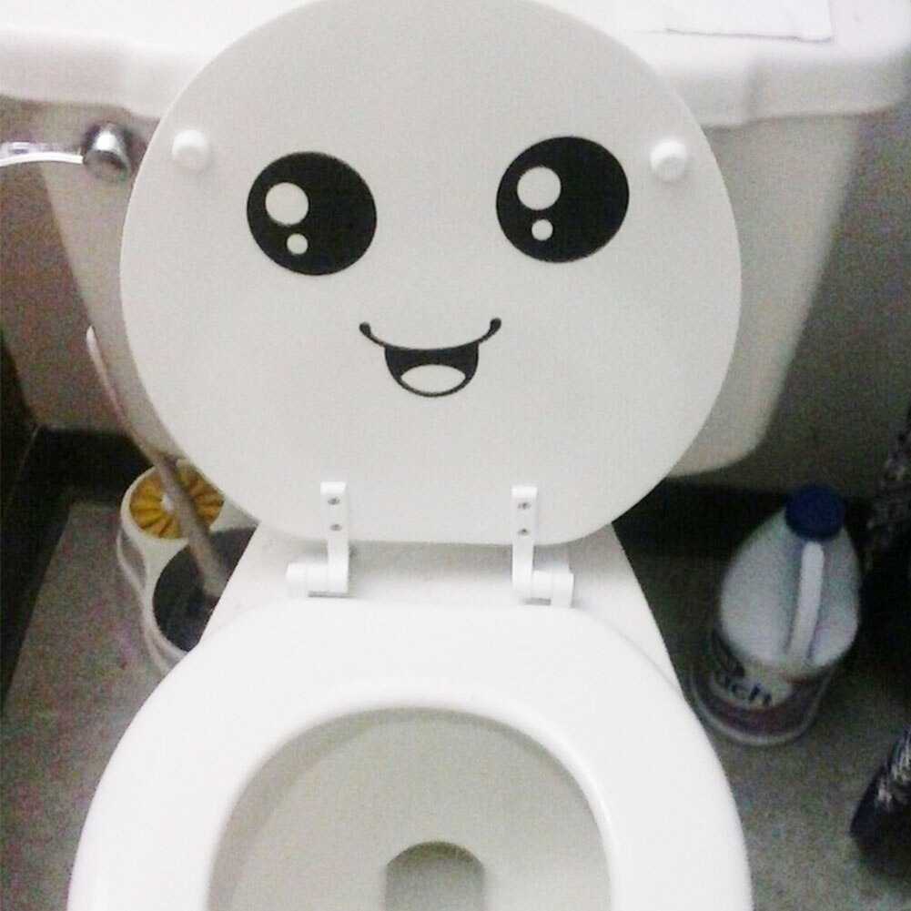 Funny Smiling Face Toilet Stickers, Wall Art Decor... – Grandado