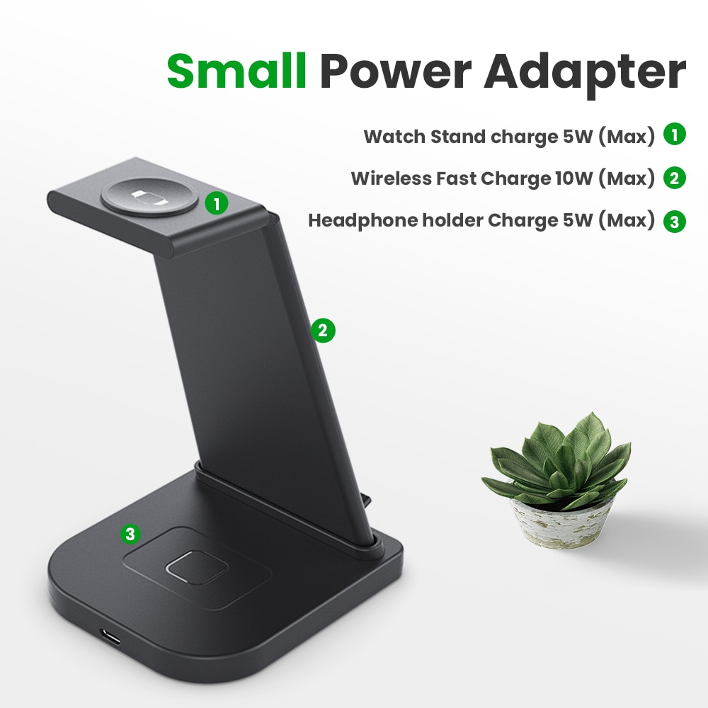 3 In1 Snelle Draadloze Oplader Telefoon Stand Verw... – Vicedeal