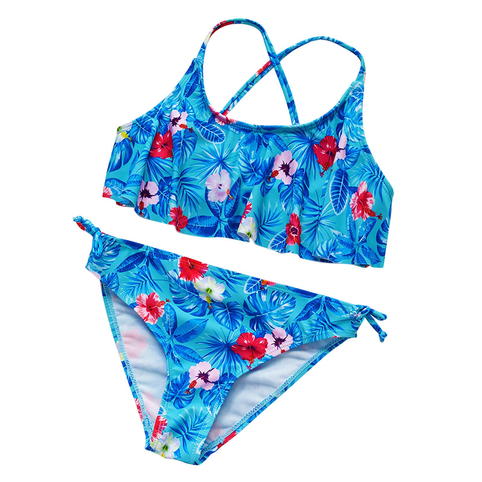 Kids Girls Swimsuit Biquini Infantil Baby Flower P... – Grandado