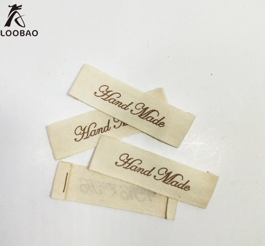 Handmade cotton labels for clothes print hand made... – Vicedeal