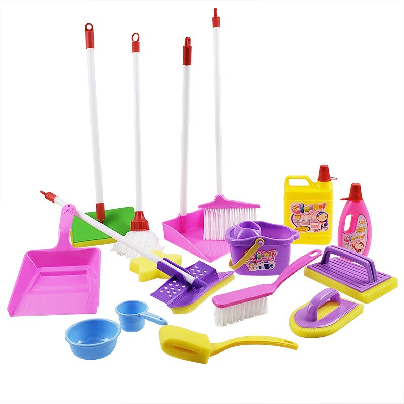 16pcs Children Cleaning Sweeping Pretend Play Set ... – Grandado