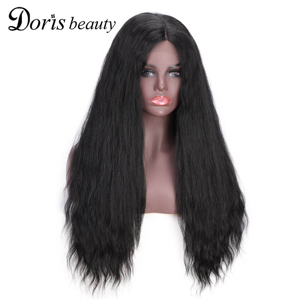 Doris Beauty Synthetic Long Straight Lace Front Wi... – Vicedeal
