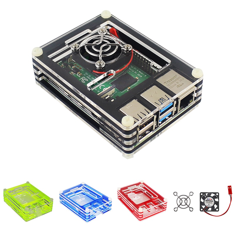 Raspberry Pi 4 Carcasa de acrílico 9 capas Raspber... – Grandado