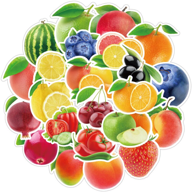 100Pcs/lot Exquisite Cartoon Fresh Fruits Vegetabl... – Grandado