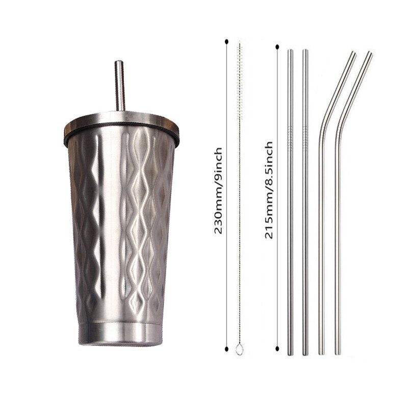 500ml Stainless Steel Thermo Mug With lid Beer Mug... – Grandado