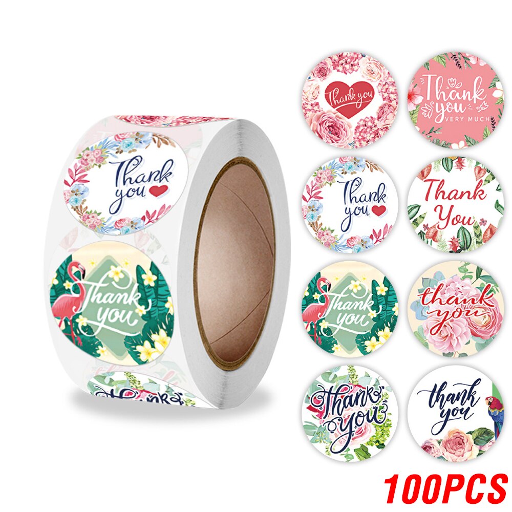 100-500Pcs Bedankt Ronde Sticker Plakboek Envelop ... – Grandado