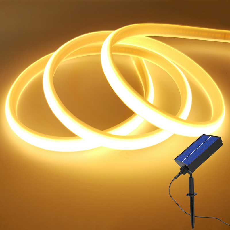 DC 24V COB Solar Neon Light Strips Flexible Lights... – Grandado