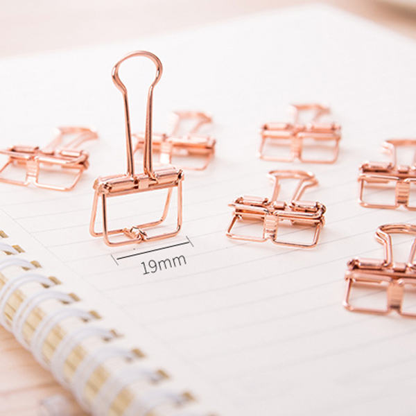 rose gold hollowed out binder clip for office scho... – Grandado