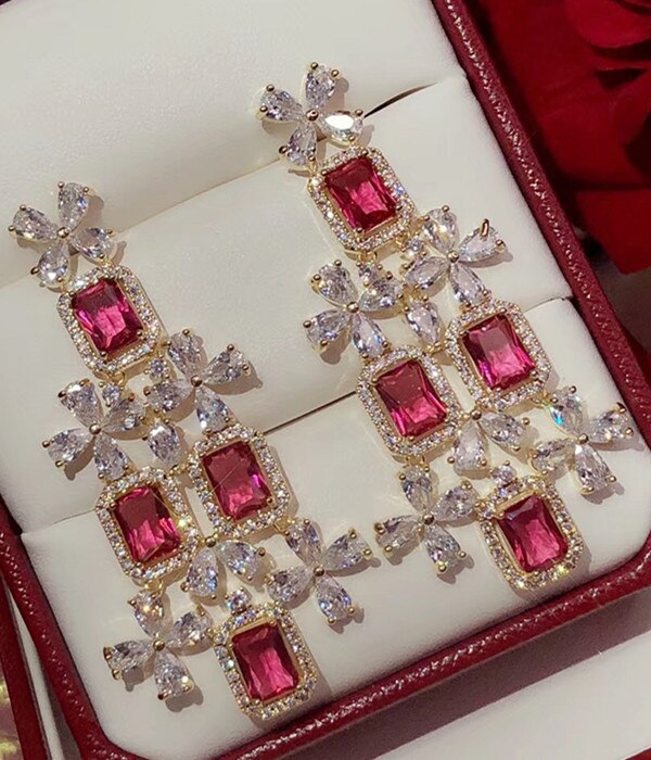 Koperen Sieraden 3A Zirconia Party Oorbel – Vicedeal