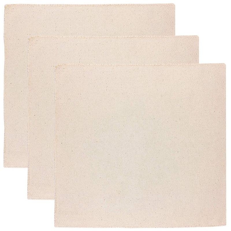 3 Pieces Linen Needlework Fabric, Monk's Cloth 14i... – Grandado