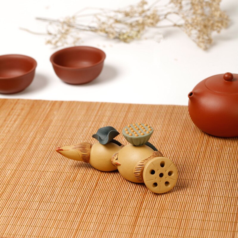 Handmade Zisha Tea Pet Lotus Root Sculpture Crafts... – Grandado