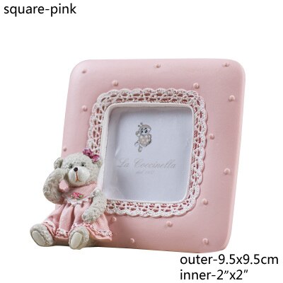 European Cute Teddy Tear With Lace Border Oval Squ... – Grandado