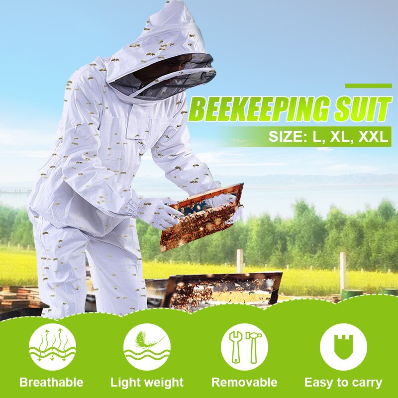 Cotton Full Body Beekeeping Clothing Veil Hood Hat... – Grandado