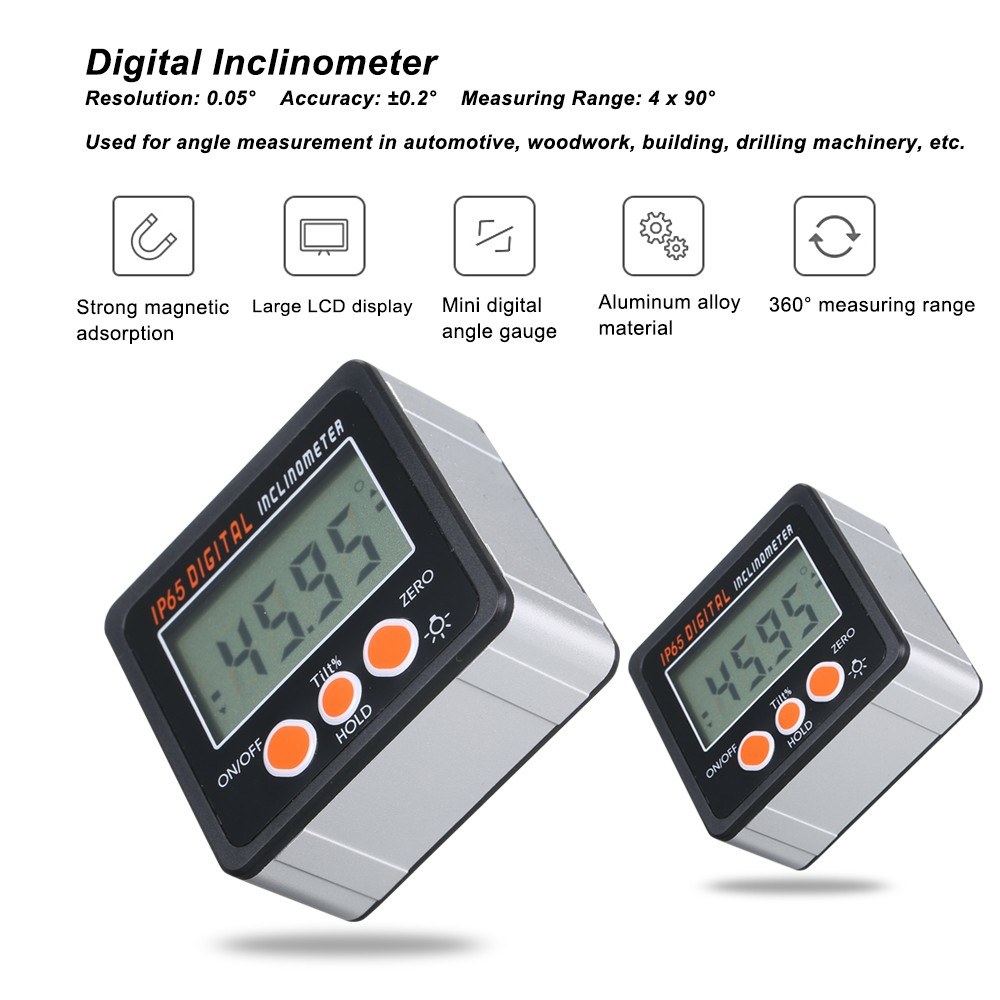 Multi-Functionele Digitale Inclinometer Aluminium ... – Grandado