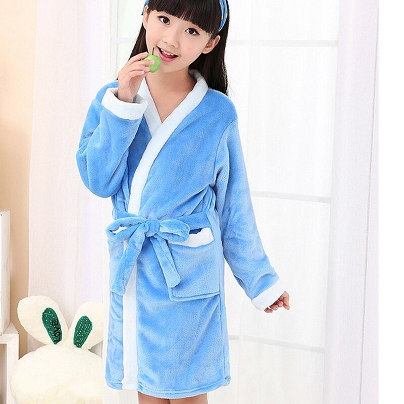 Children Bathrobes Flannel Sleepwear Baby Robes Ki... – Vicedeal