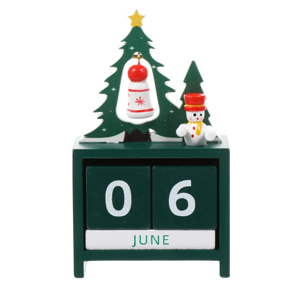 1pc Tabletop Calendar Manual Calendar Wood Xmas Ca... – Grandado