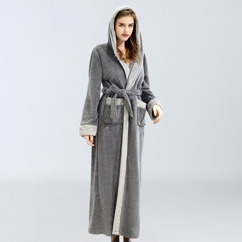 Vs Pink Hooded Nightdress Women's Autumn Winter Mo... – Vicedeal