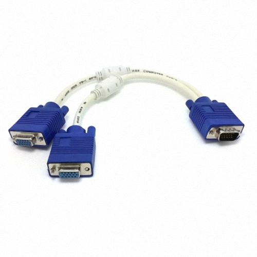 30cm 0.3m 1ft RGB VGA SVGA Male to 2 VGA HDB15 Fem... – Vicedeal