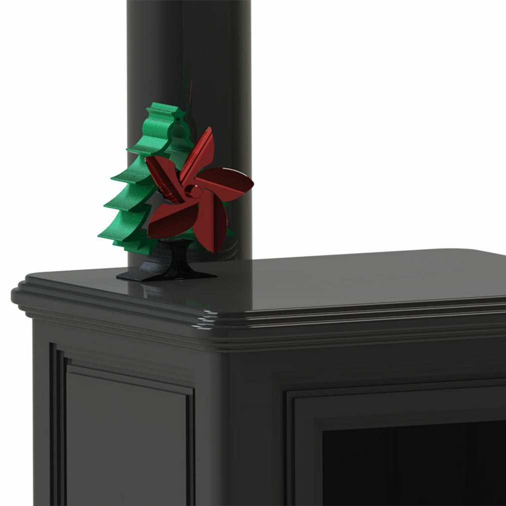 5 Blade Heat Powered Stove Fan Fireplace Fan Chris... – Grandado