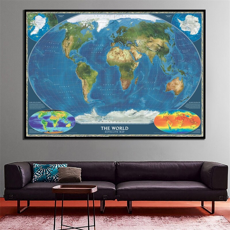 The World Map Unframed Posters and Prints Wall Art... – Grandado