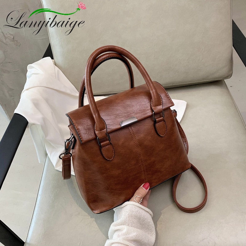 Vrouwen Handtas Zacht Lederen Schoudertas Casual M... – Grandado