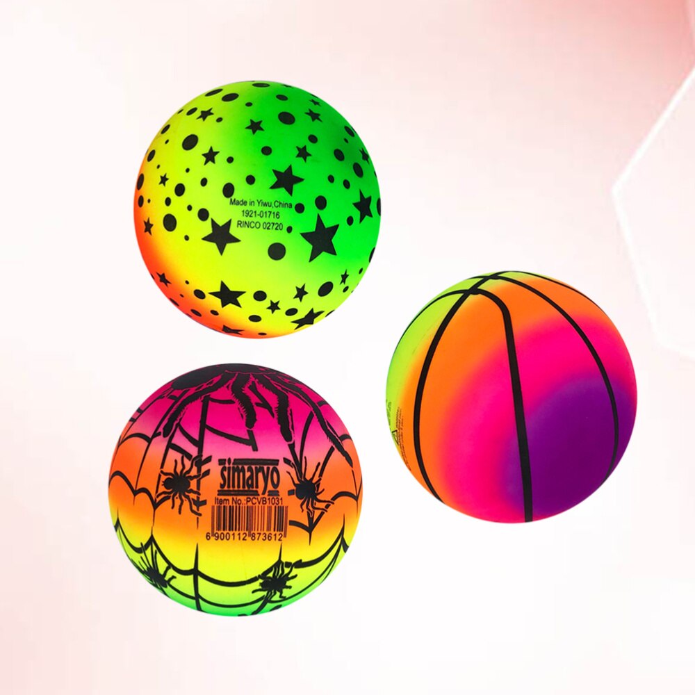 3 Pcs 16 Rainbow Balls Elastic Eco-friendly PVC Be... – Vicedeal