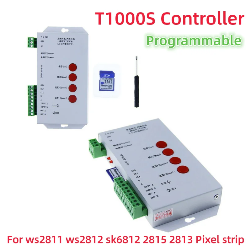 T1000S SD Card RGB LED Controller Max 2048 Pixels ... – Vicedeal