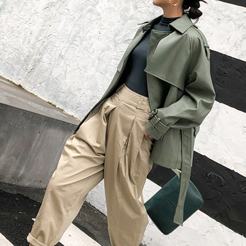 Fitaylor Spring Autumn 2022 PU Leather Jacket Casu... – Grandado