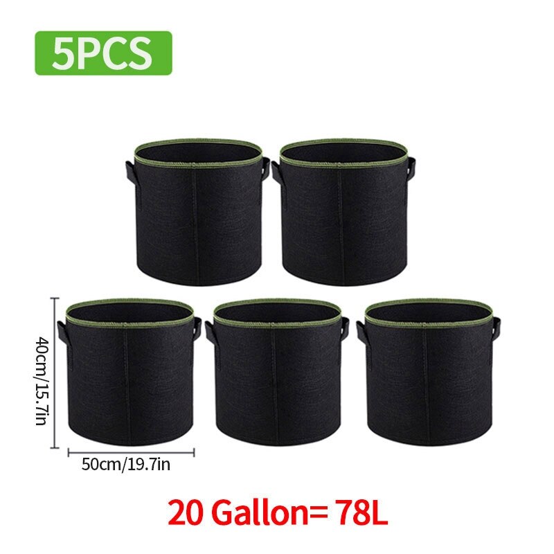 5pcs 3/4/5/7 Gallon Plant Flower Grow Bags Pot Hom... – Grandado