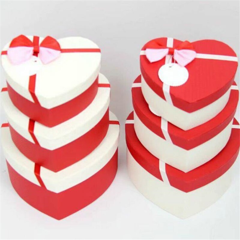 3Pcs Heart Shaped Case Bow-knot Box Exquisite Pape... – Vicedeal